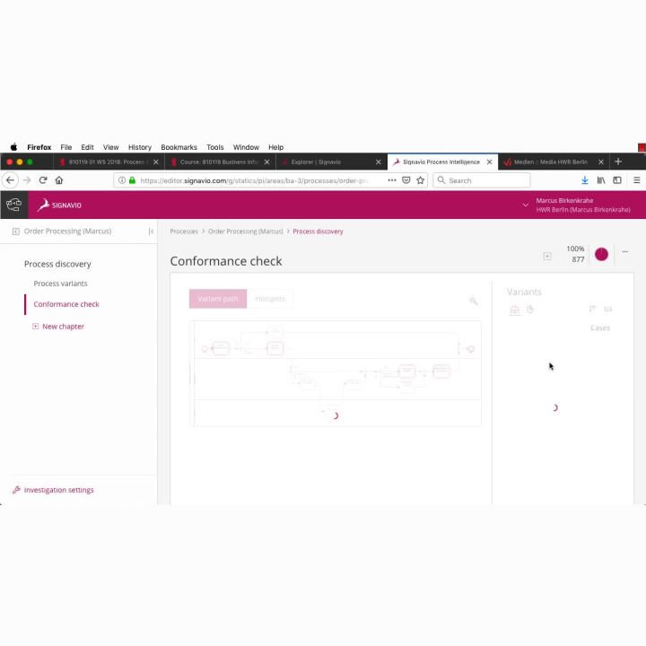 Signavio PI (6) - Process (model) conformance checking - Medien - Media ...