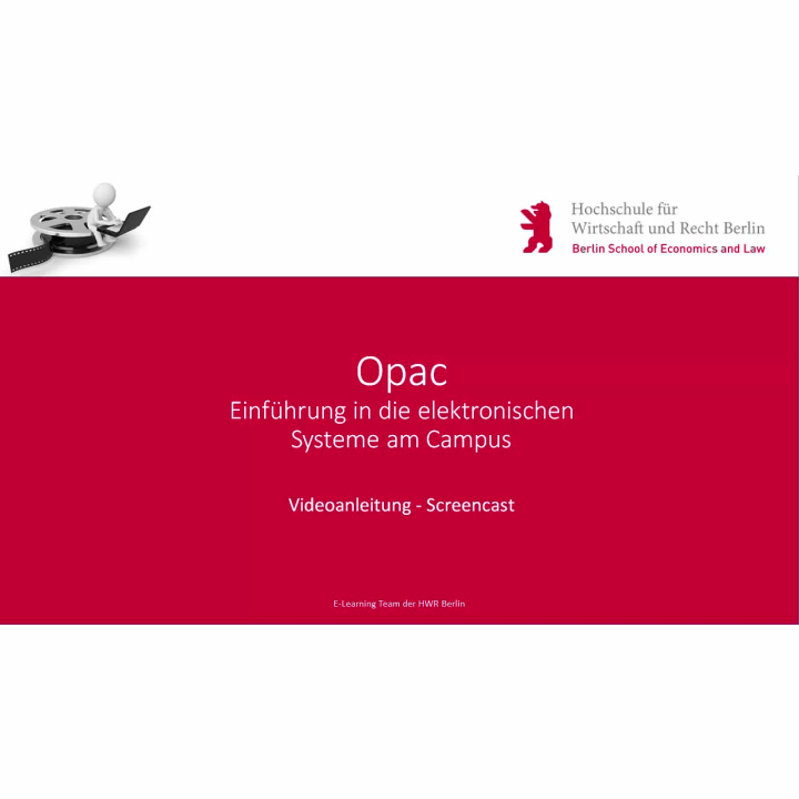 Opac (Online Public Access Catalogue) - Bibliothek - Tutorials ...